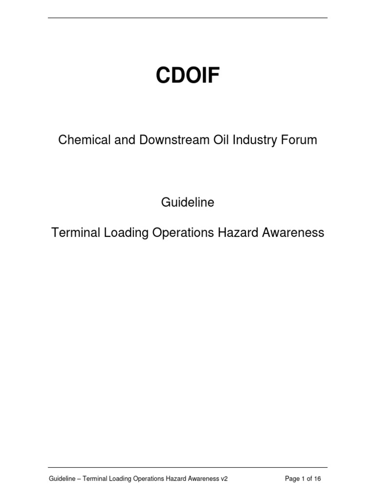 Terminal Loading Operations Hazard Awareness | PDF | Safety ...