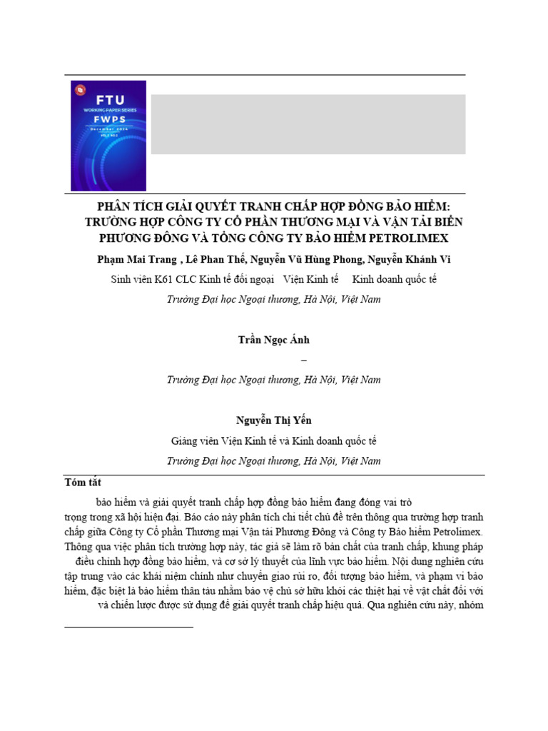 FWPS Vol 3 No 2 Paper 8 | PDF | Insurance | Risk