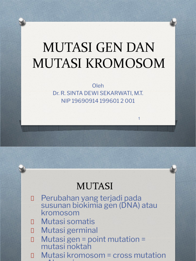 Mutasi Gen dan Kromosom: Jenis dan Penyakit | PDF
