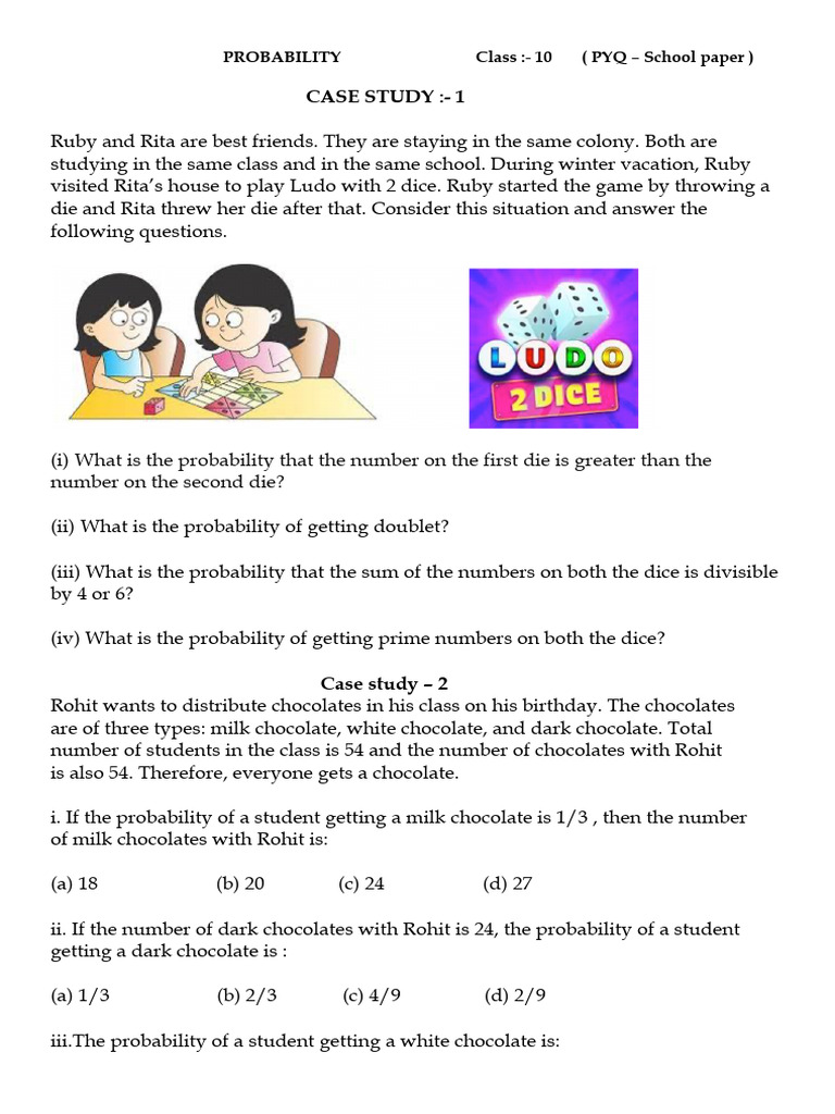Class 10 Probability Homework | PDF | Playing Cards | Gaming Devices