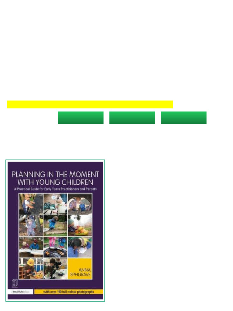 (Ebook) Planning in the Moment with Young Children: A Practical Guide for Early Years ...