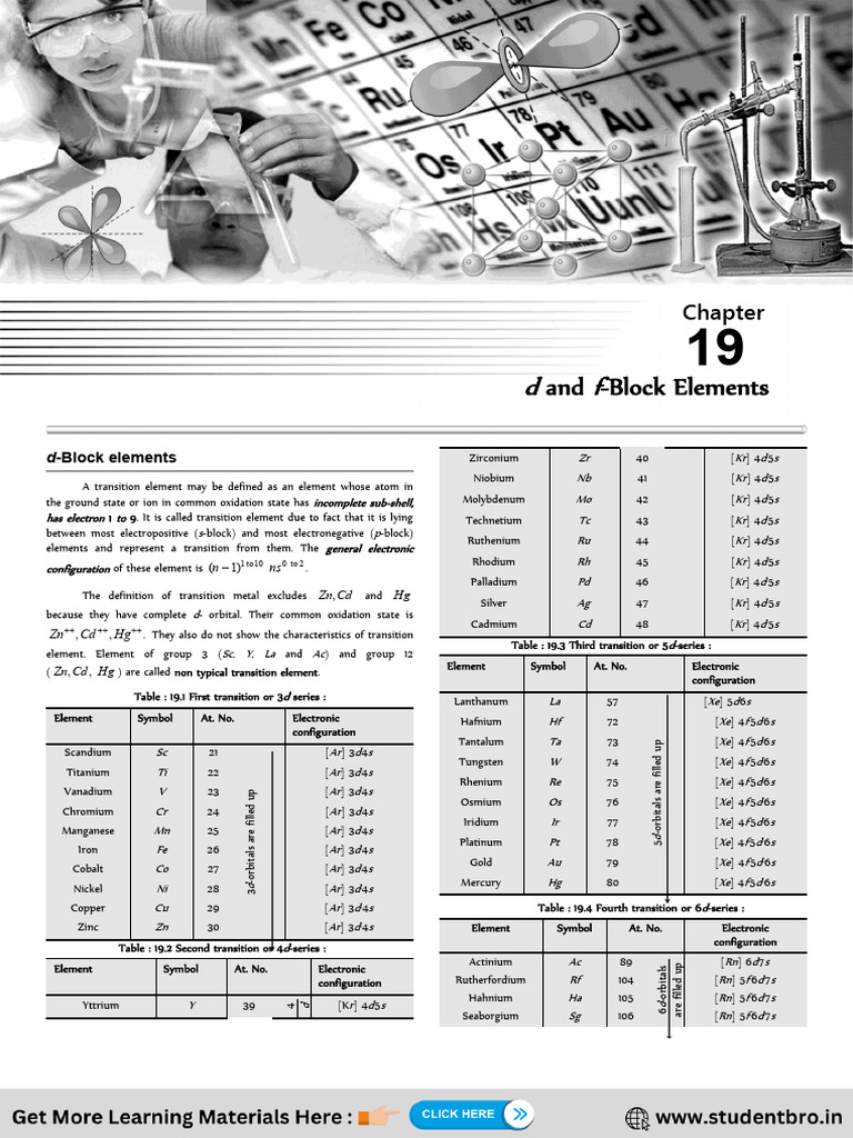 Understanding Transition Elements and Properties | PDF | Transition ...