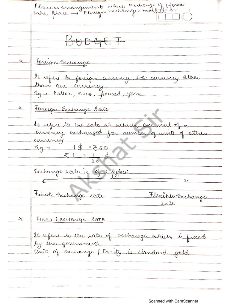 Foreign Exchange Notes Class 12 | PDF