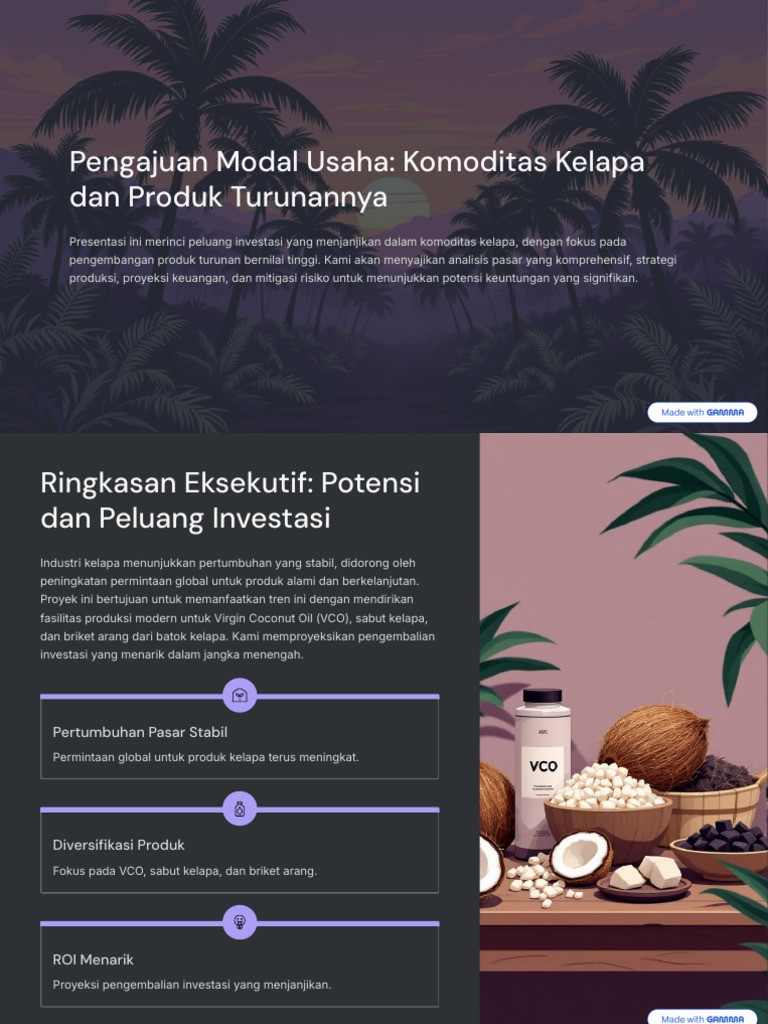 Peluang Investasi Produk Turunan Kelapa | PDF