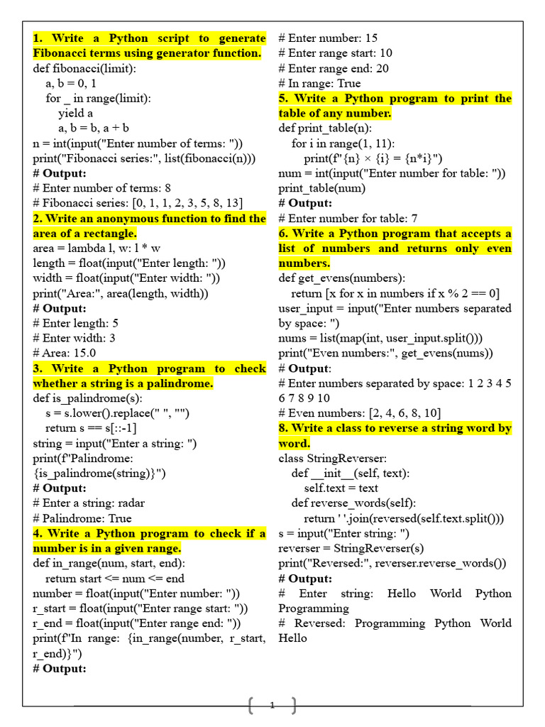 python | PDF | Parameter (Computer Programming) | Anonymous Function
