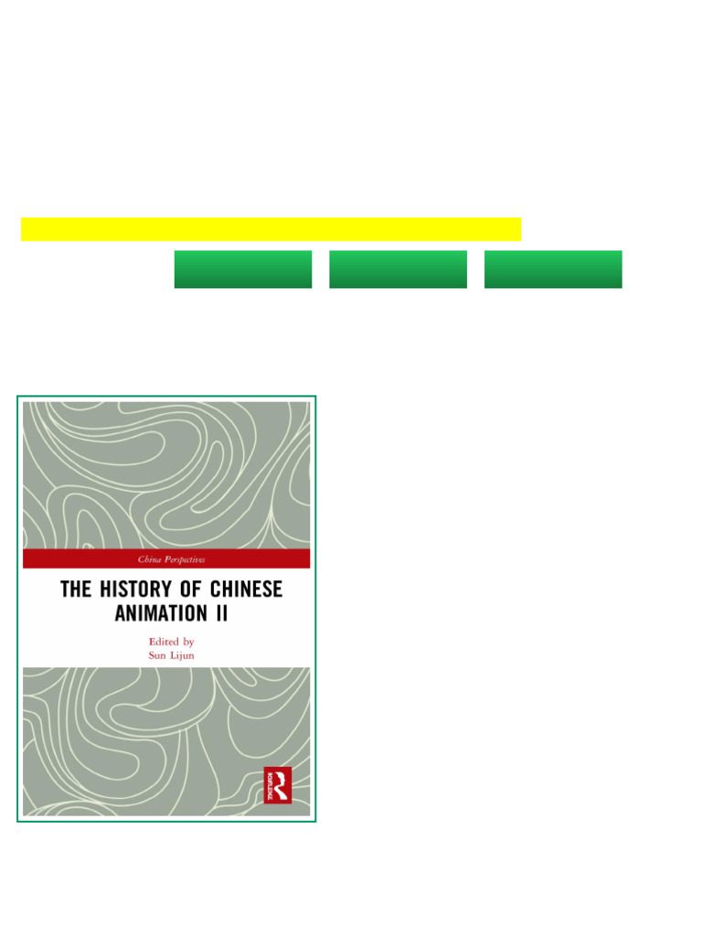 (Ebook) The History of Chinese Animation II (China Perspectives) by ...