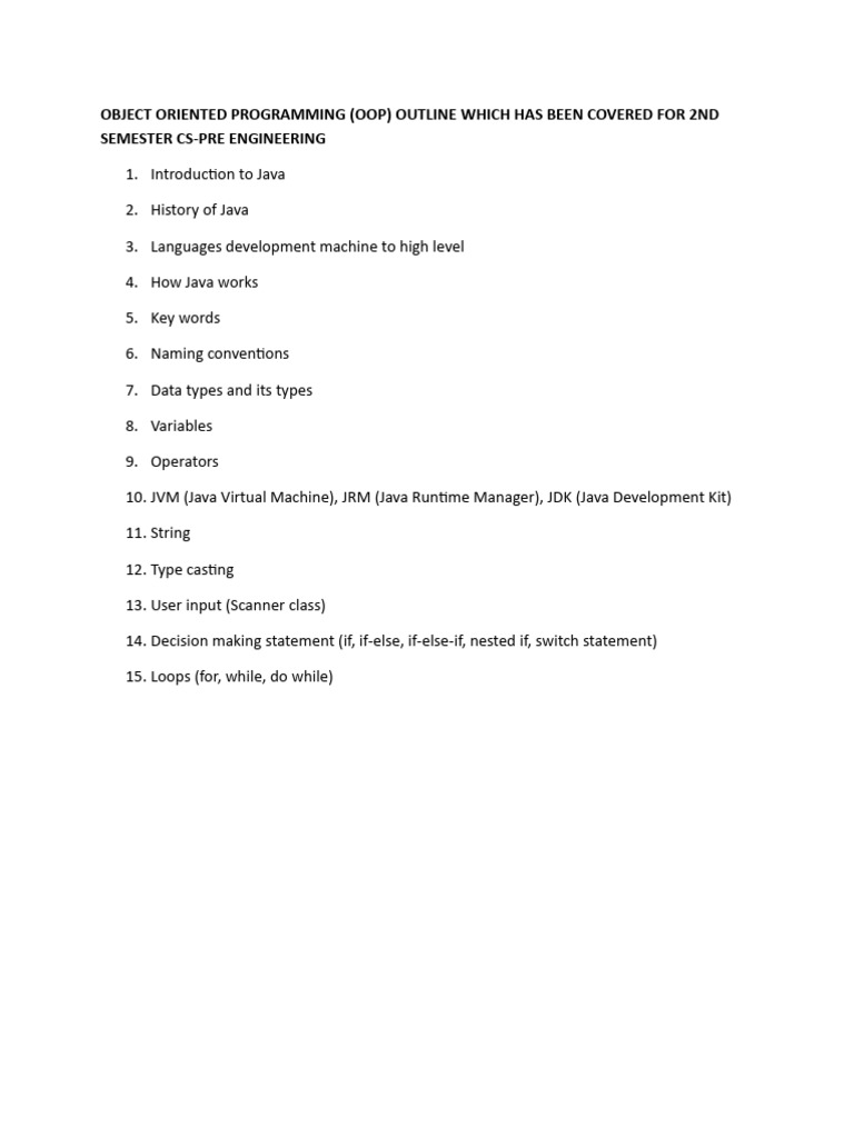 Object Oriented Programming | PDF