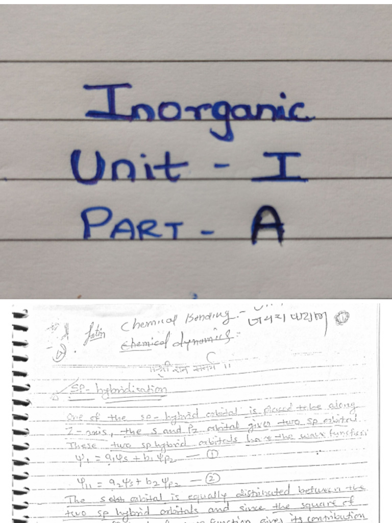 Notes Inorganic Unit 1 | PDF