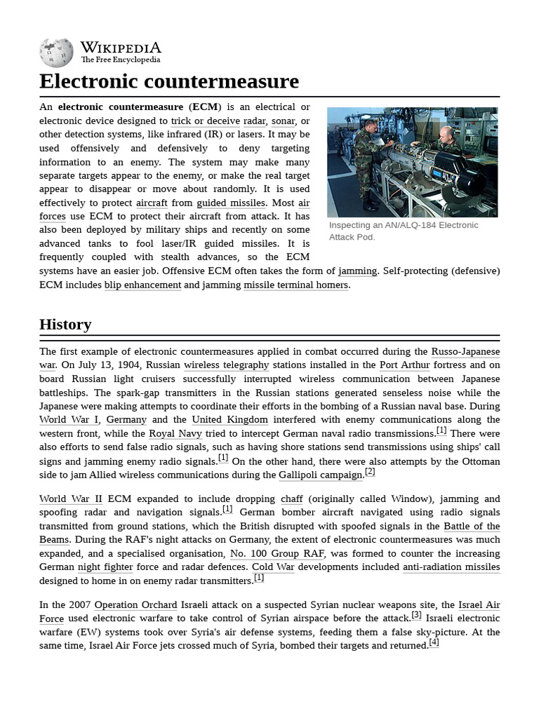 Electronic Countermeasure | PDF