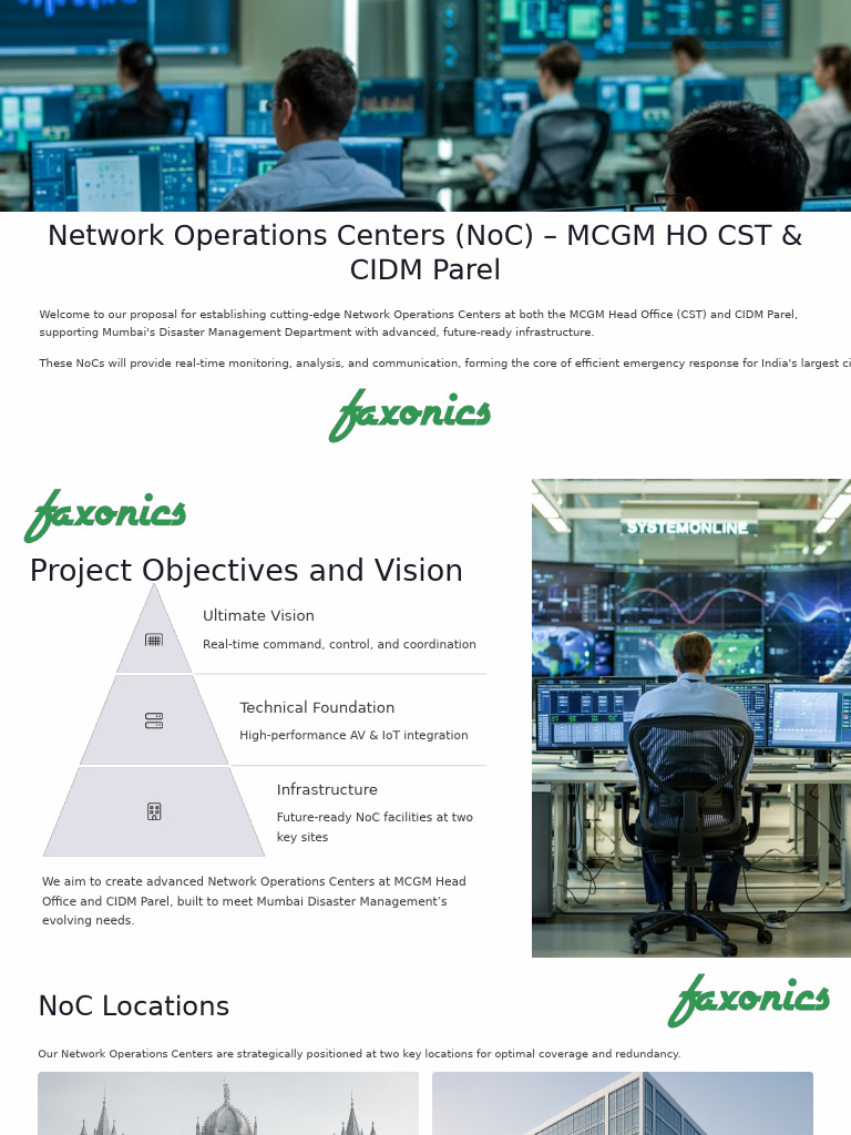 Network Operations Centers NoC MCGM HO CST and CMID Parel | PDF ...