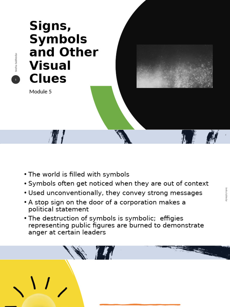 Signs_Symbols, And Other Visual Clues_Module 5 | PDF | Symbols ...