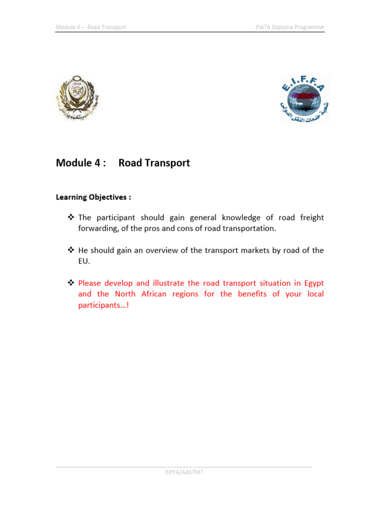 Road Transport Overview and Regulations | PDF | Trailer (Vehicle ...