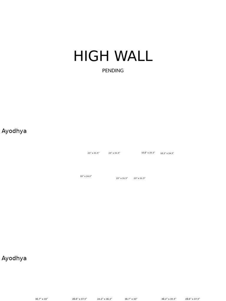 W High Wall Pending - 1 | PDF