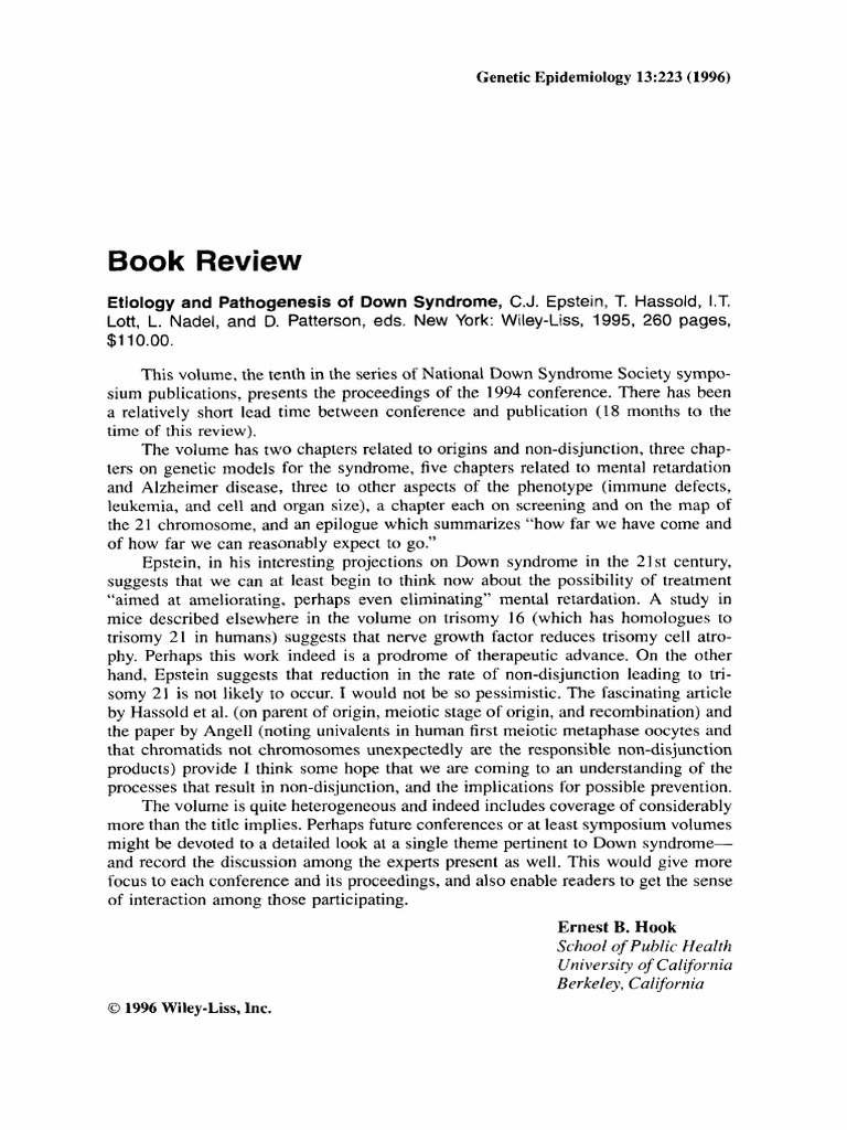 Etiology and Pathogenesis of Down Syndro | PDF | Meiosis | Down Syndrome