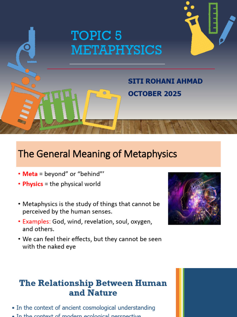 Topic 5 Metaphysics | PDF | God | Existence Of God