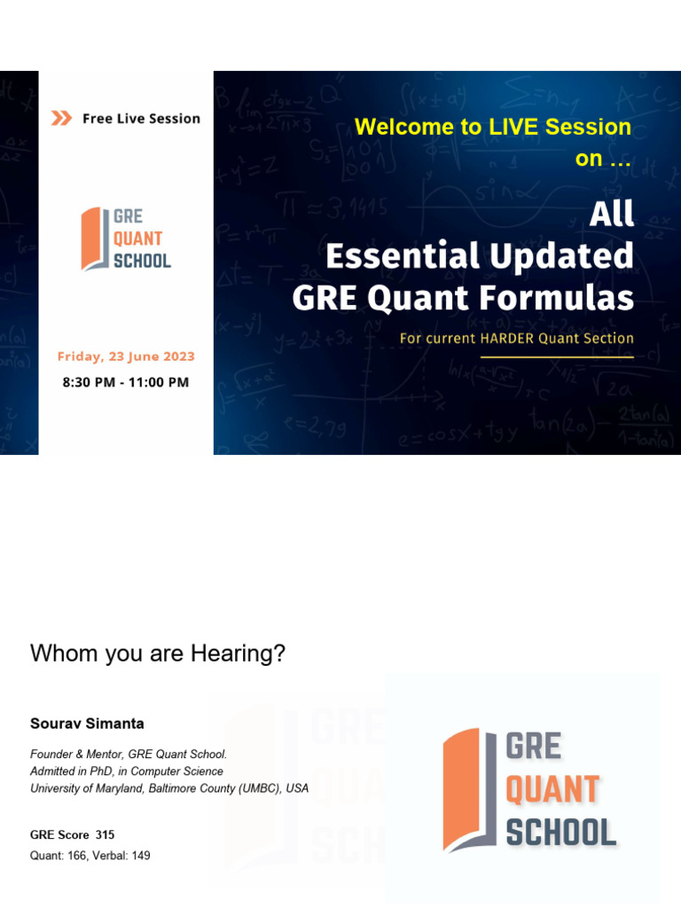 GRE Quantitative Syllabus Overview | PDF | Equations | Numbers