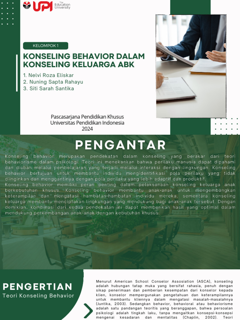 Konseling Behavior untuk Keluarga ABK | PDF