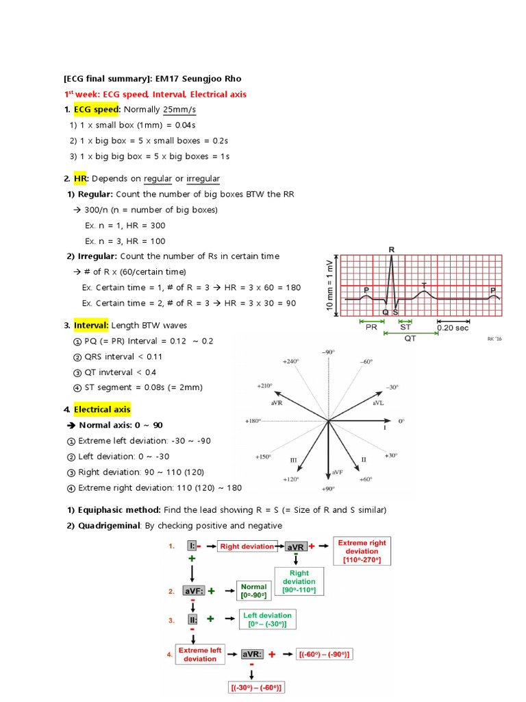 ECG Final Summary | PDF | Cardiovascular Diseases | Internal Medicine