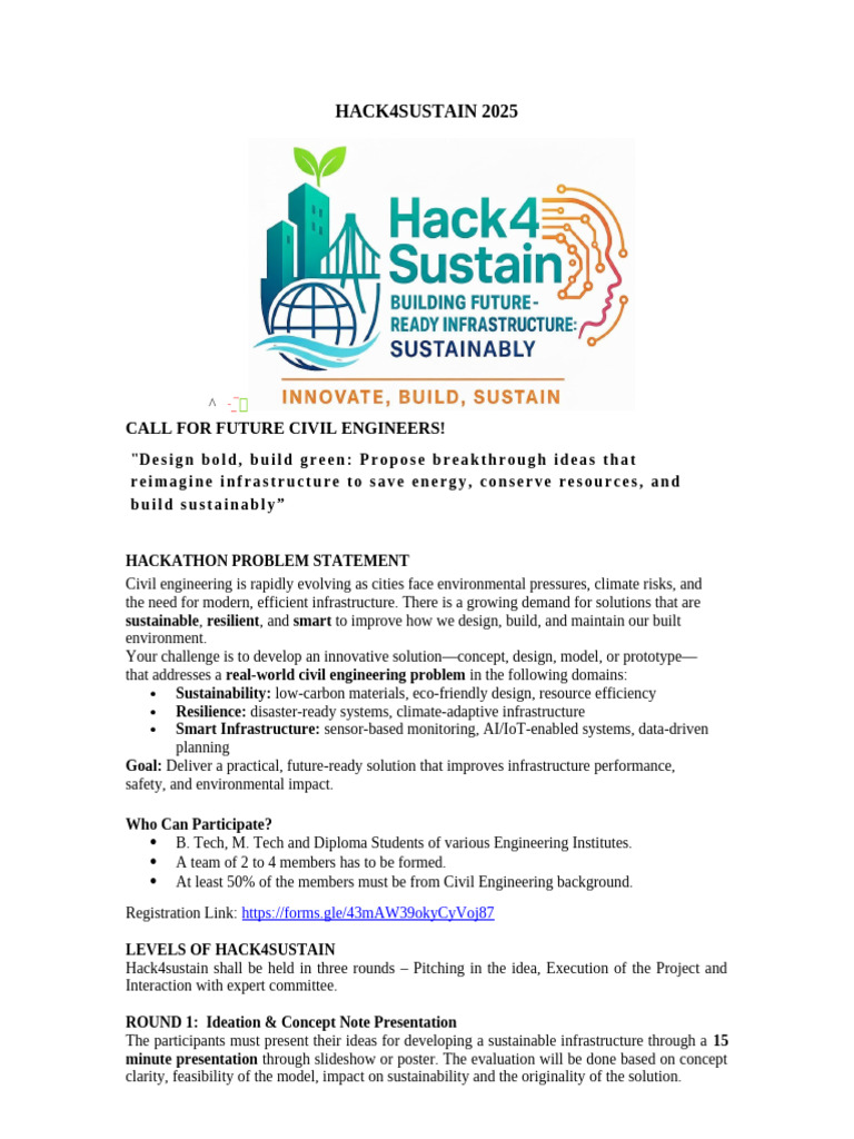 Hackathon Details - 27.11.2025 | PDF | Sustainability | Infrastructure