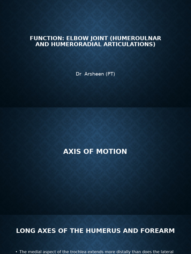 Elbow Complex Lec-4 | PDF | Elbow | Anatomical Terms Of Motion