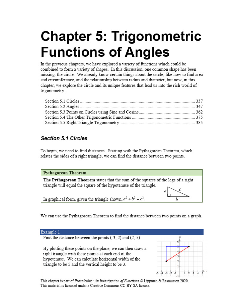 Trigonometric Functions and Circles | PDF | Circle | Angle