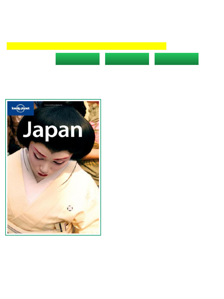 Lonely Planet Japan 2007 10th Edition Chris Rowthorn: Mirror Link | PDF ...