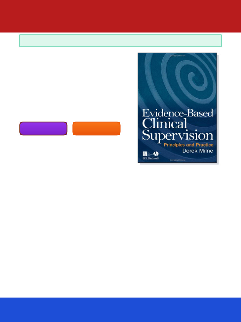 Evidence Based Clinical Supervision Principles and Practice 1st Edition ...