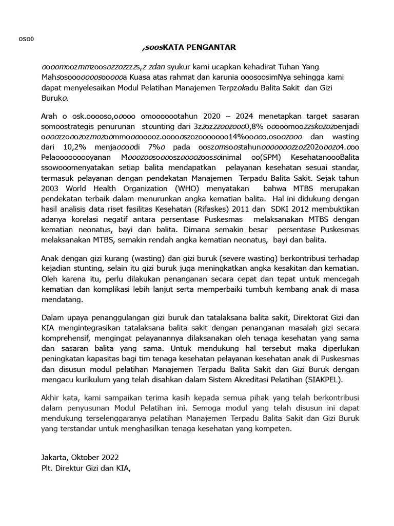 Modul Gabungan MTBS Dan Gizi Buruk | PDF