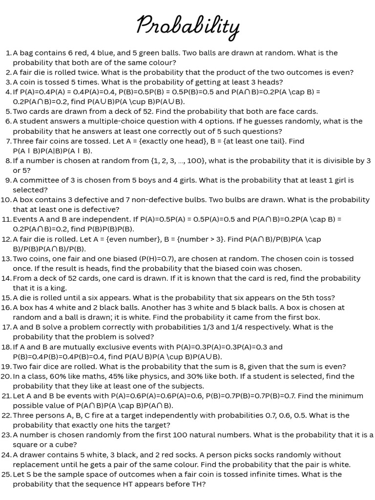 Probability | PDF | Probability | Measure Theory