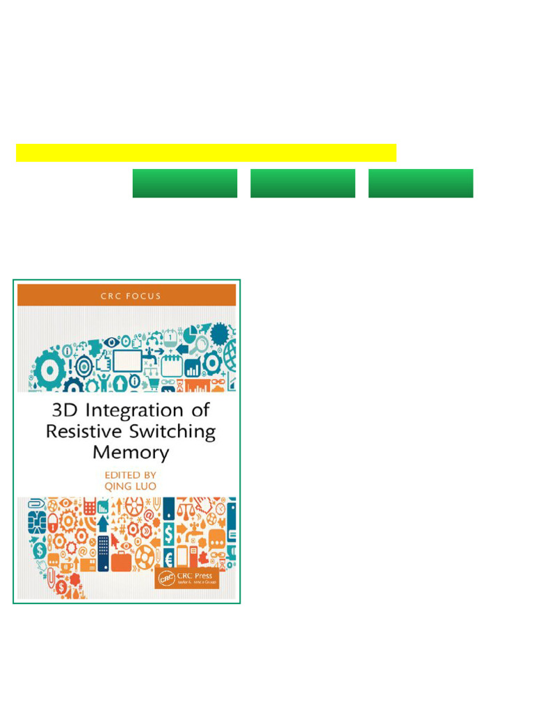 3D Integration of Resistive Switching Memory 1st Edition Qing Luo digital version 2025 | PDF