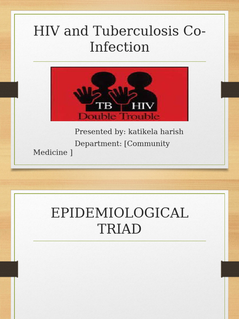 HIV TB Coinfection Presentation Harish | PDF | Tuberculosis | Infection