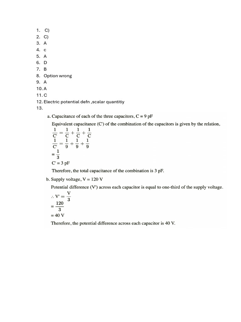 Set A Ans Key | PDF
