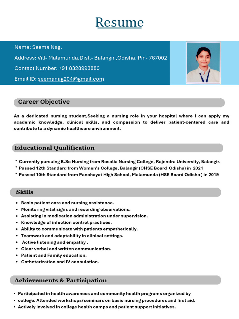 Resume Sunil Kumar Biswal - PDF 20250913 120123 0000 | PDF | Nursing | Health Care