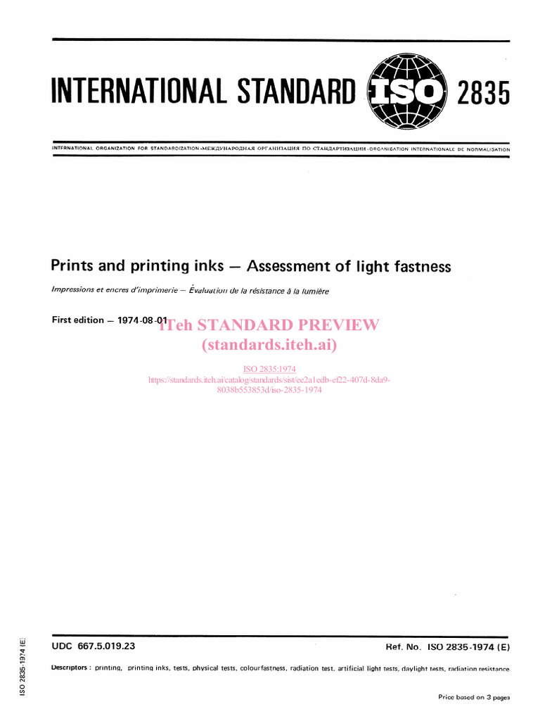ISO-2835-1974 | PDF | Textiles | Film Speed