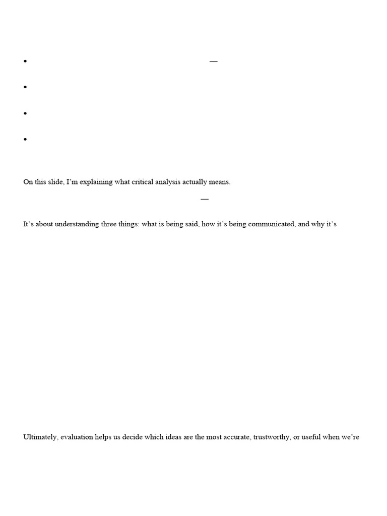 Speaker Notes | PDF | Critical Thinking | Argument