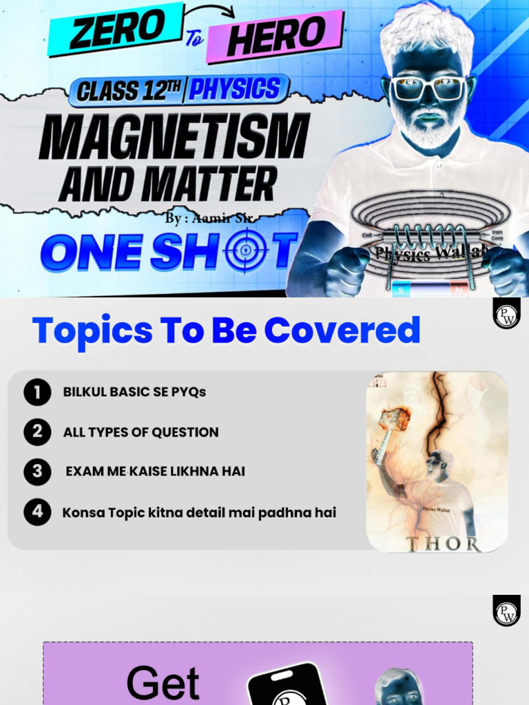 Magnetism and Matter - Class Notes 12 | PDF