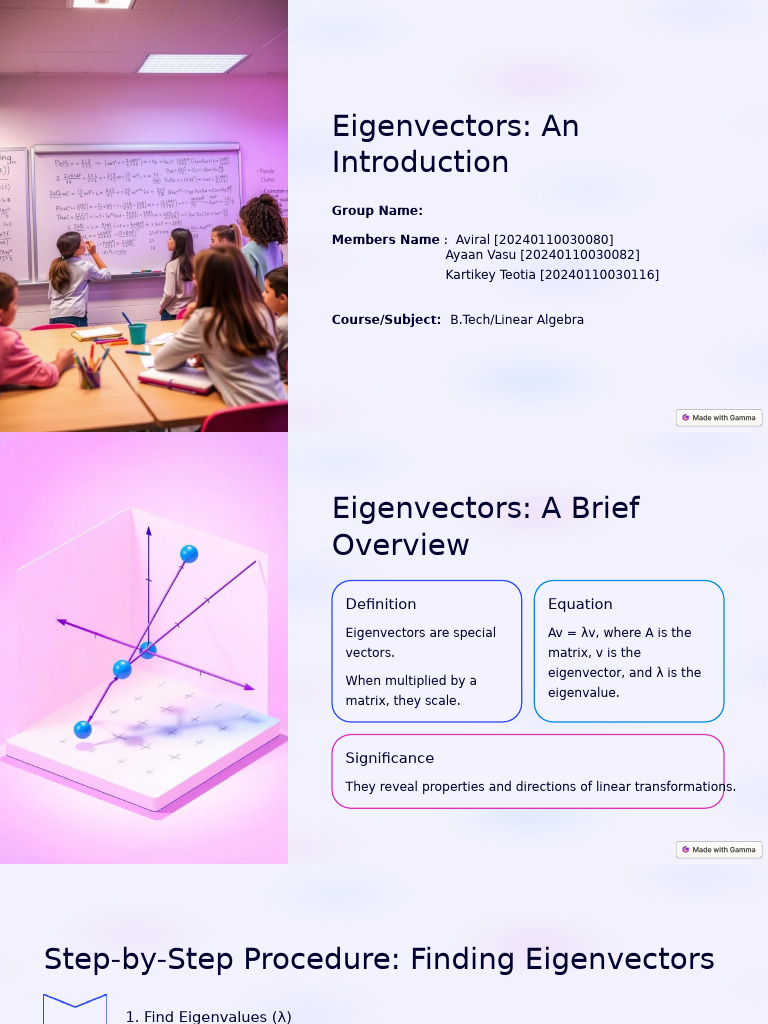 Eigenvectors An Introduction | PDF