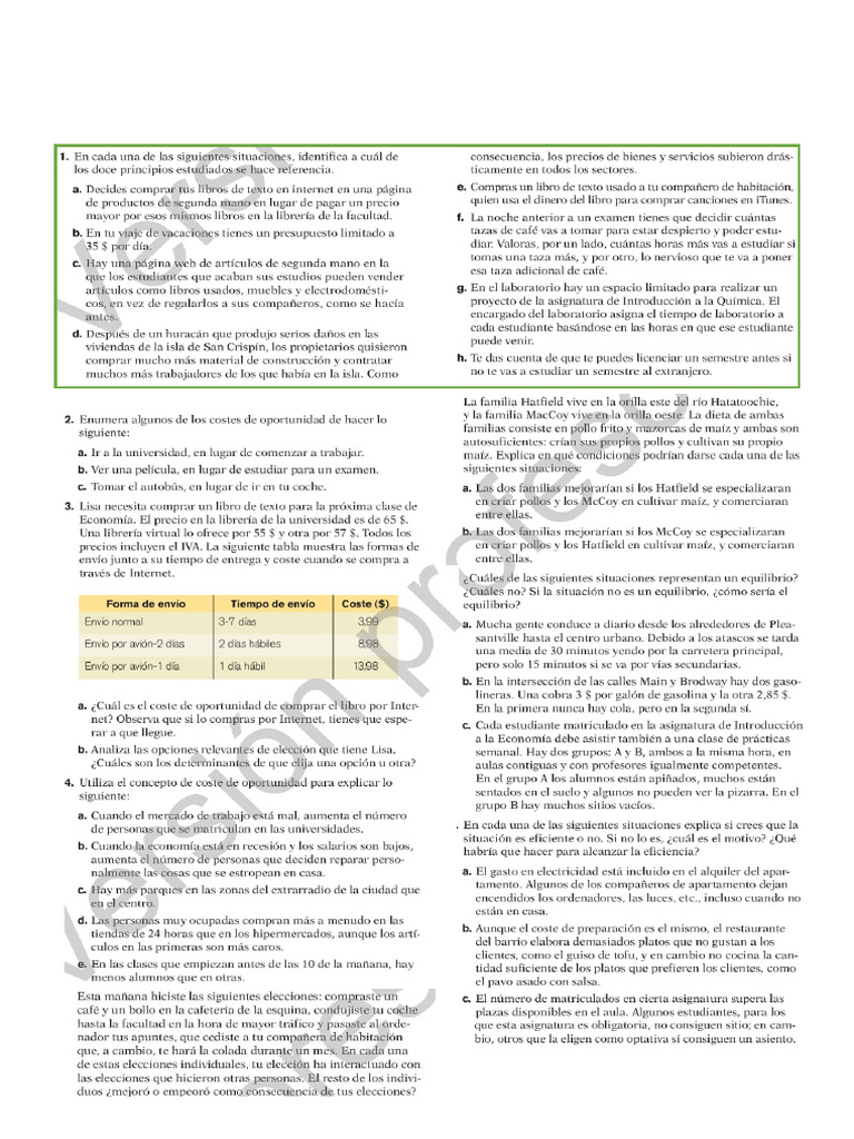 EJERCICIOS TEMA 1 - solución (2) | PDF | Opportunity Cost | Suburb