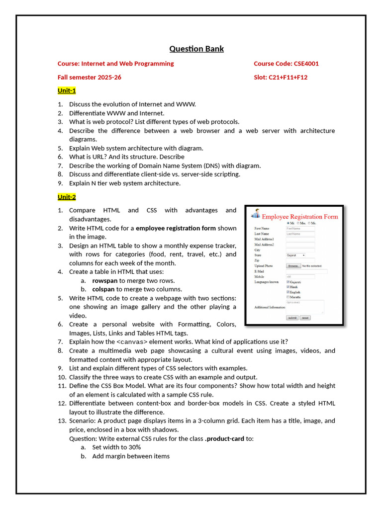 IWP Question Bank C21+F11+F12 (1) | PDF | Ajax (Programming) | World Wide Web