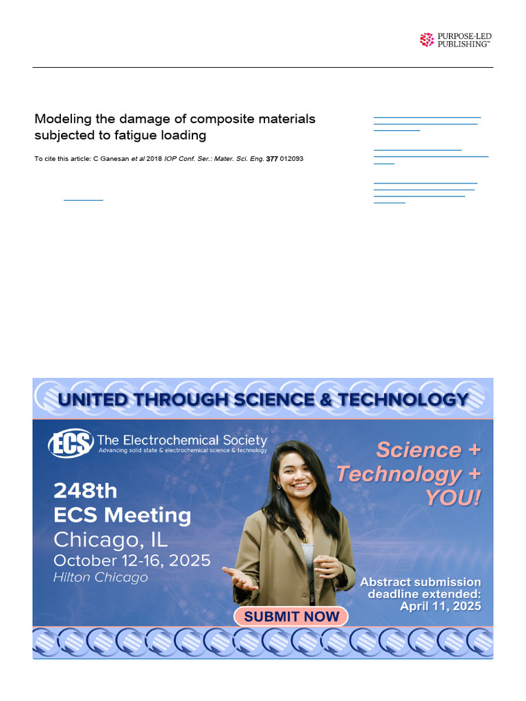 Ganesan 2018 IOP Conf. Ser. - Mater. Sci. Eng. 377 012093 | PDF | Fatigue (Material) | Strength ...