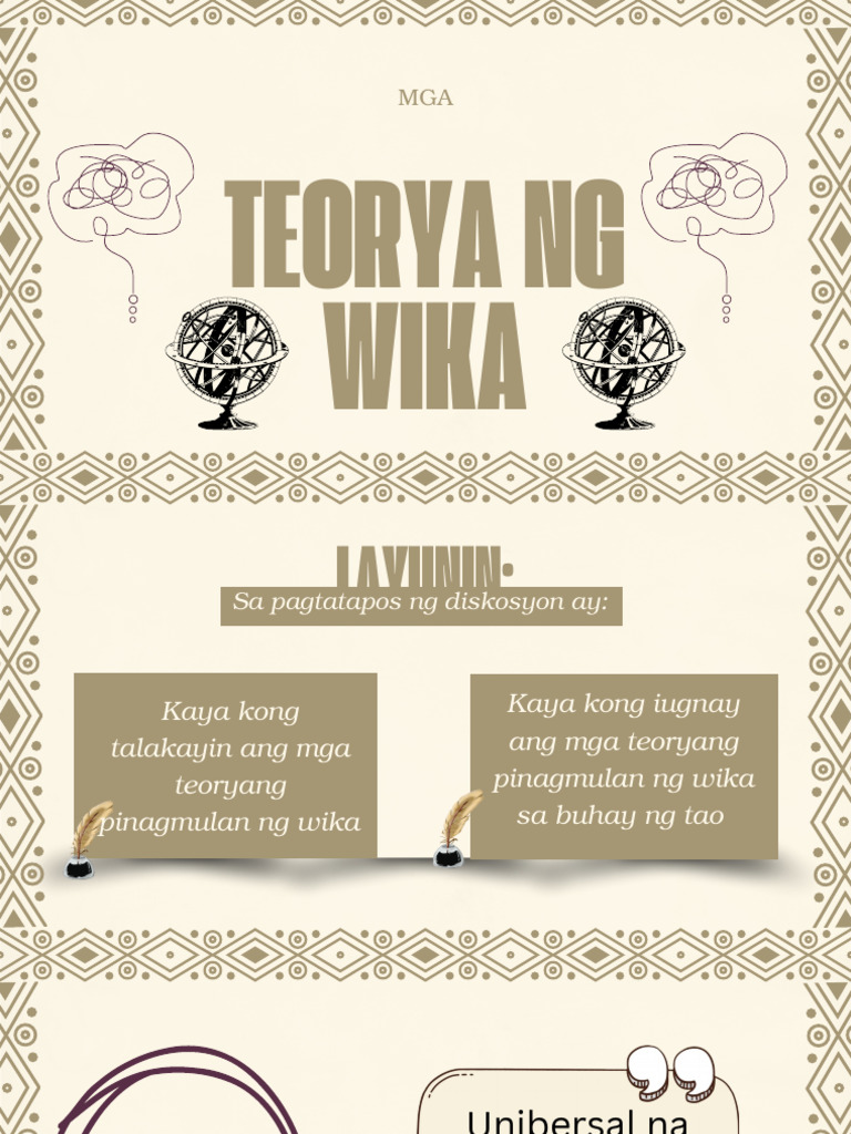 MGA-TEORYA-NG-WIKA - PPTX 20251126 061238 0000 | PDF