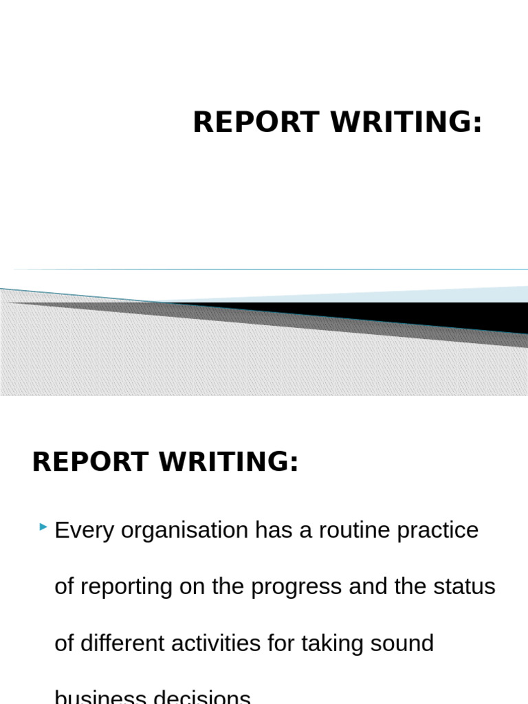 Report Writing Lect 8 | PDF | Performance Appraisal | Accuracy And ...