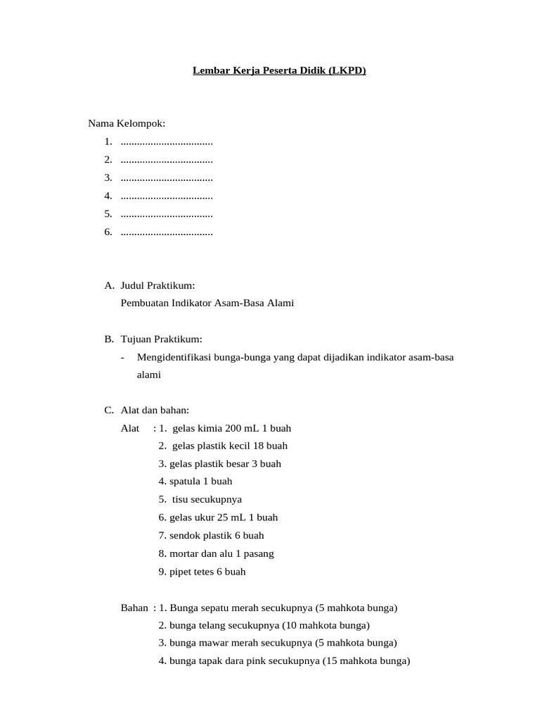 Indikator Asam-Basa Alami dari Bunga | PDF