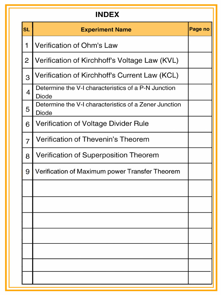 EEC Lab Index | PDF