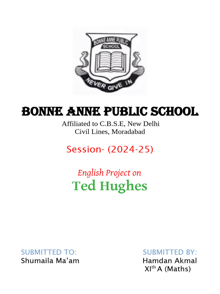 Ted Hughes: Poet's Life and Legacy | PDF