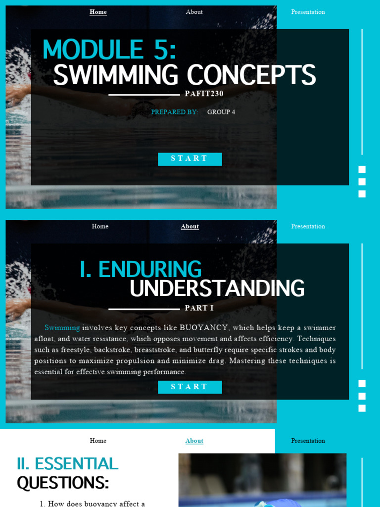 Module 5 Swimming Concept | PDF | Swimming | Buoyancy