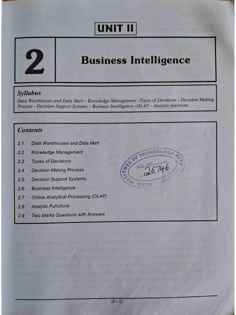 BA Unit 2 | PDF