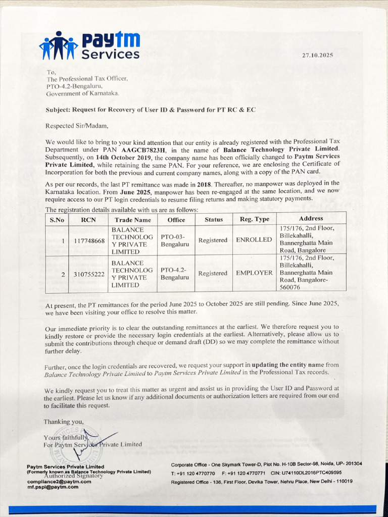 PT Letter | PDF