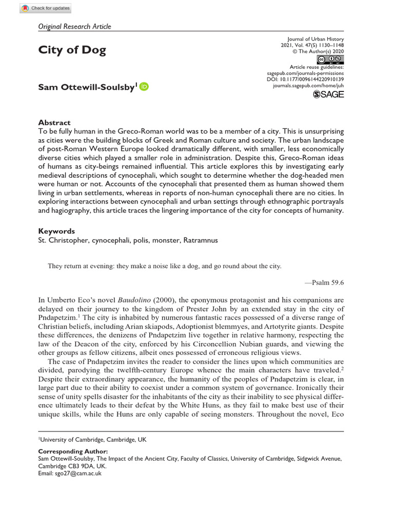 Ottewill, Soulsby, City of Dog | PDF | Rationality