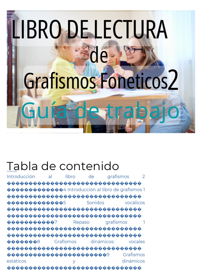 Formación Libro PDF Grafismos - Guía de Trabajo (1) | PDF | Fonema | Fonética